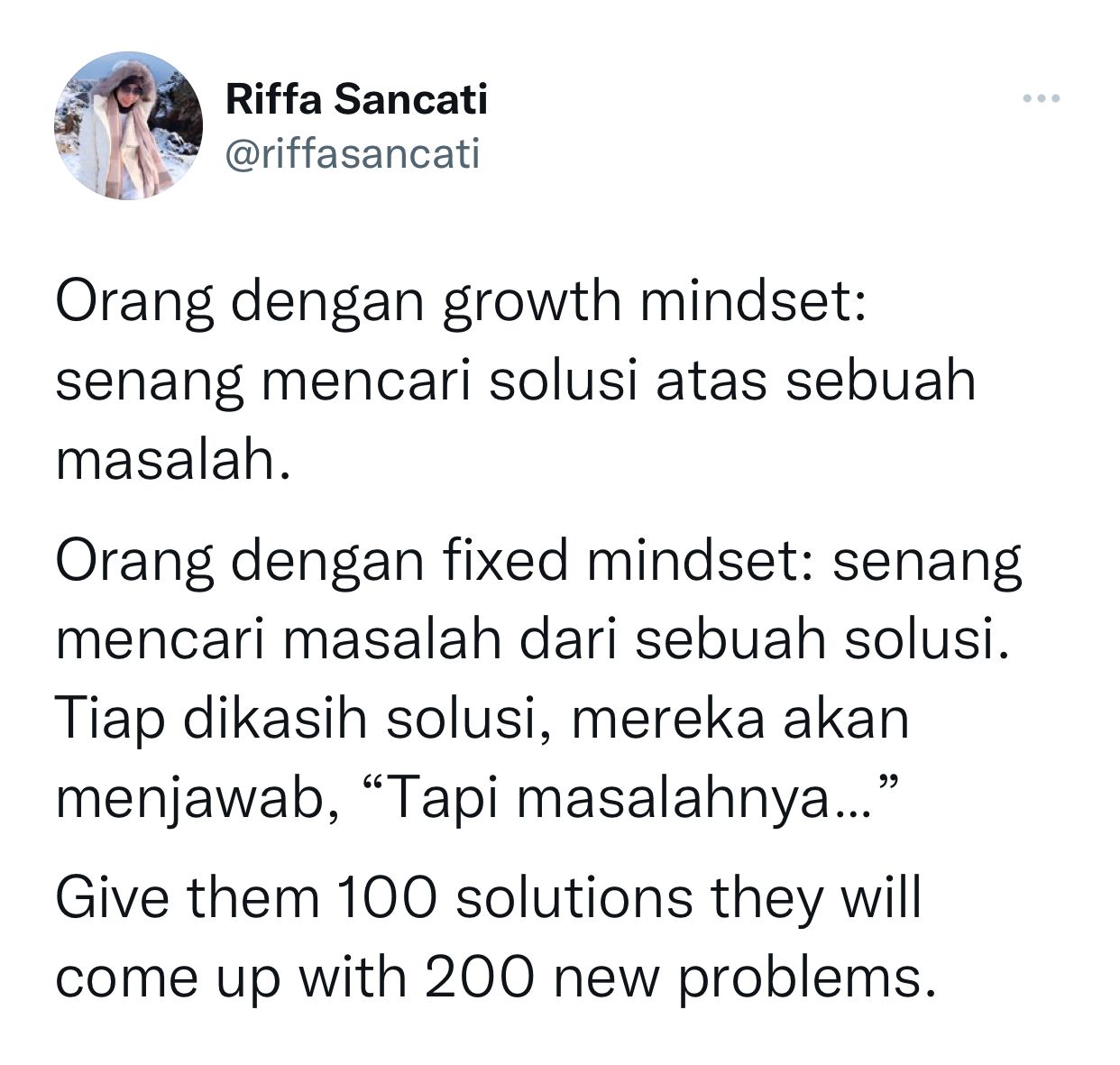 Contoh Fixed Mindset | Blog eTraining.id